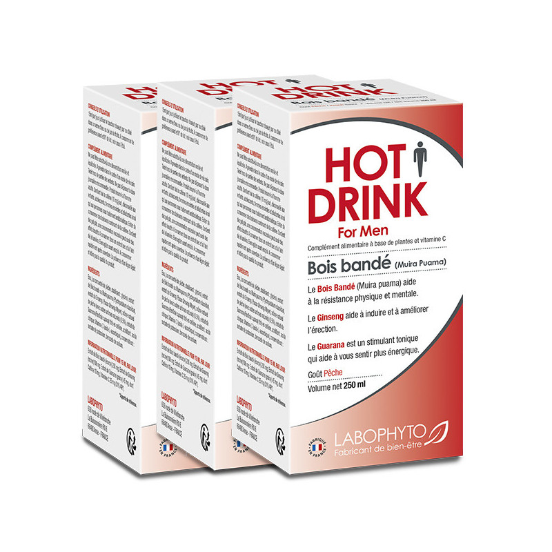 Pack 3 X Hot Drink Homme Bois Bandé